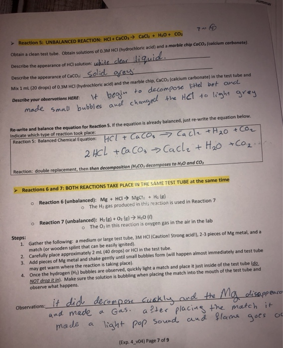 Solved ummary PROCEDURES: The first two procedures are | Chegg.com