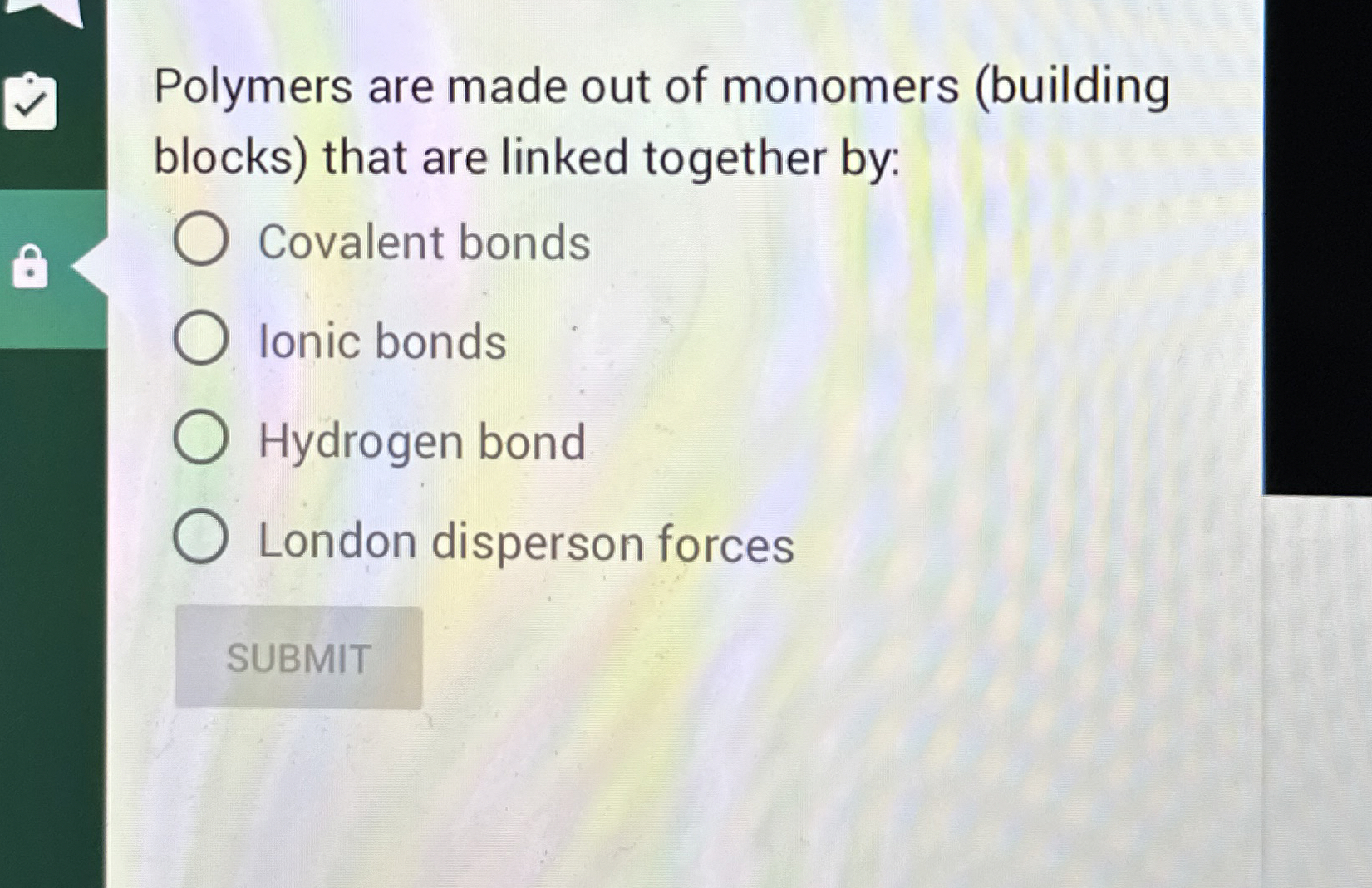 Solved Polymers are made out of monomers (building blocks) | Chegg.com