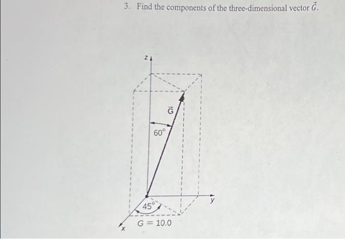 Solved 3. Find the components of the three-dimensional | Chegg.com