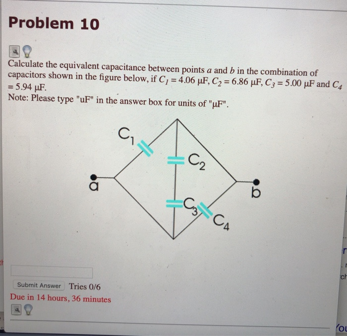 Solved Problem 10 Calculate the equivalent capacitance | Chegg.com