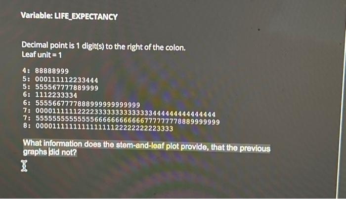 Solved The question is asking what information does the | Chegg.com
