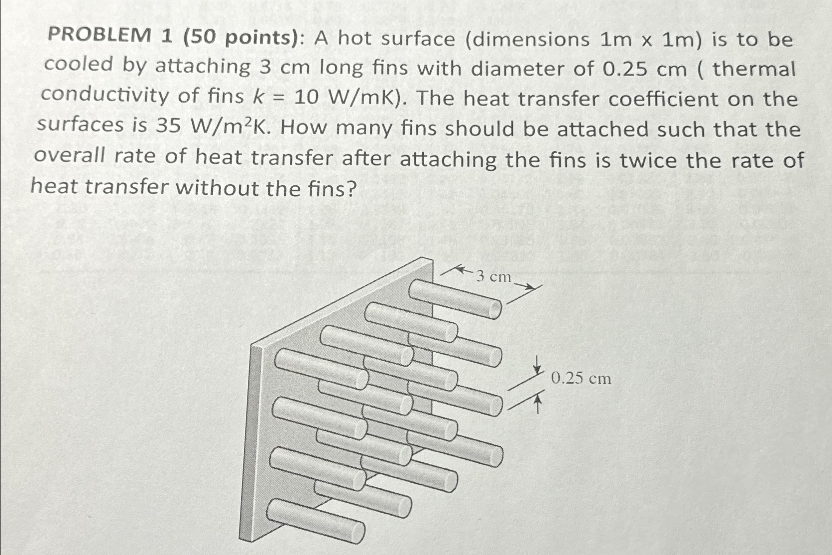 Solved PROBLEM 1 (50 ﻿points): A hot surface (dimensions | Chegg.com