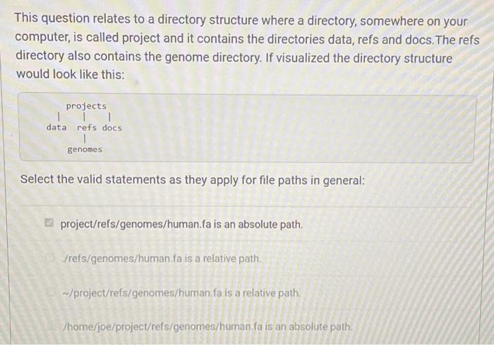 Solved This question relates to a directory structure where | Chegg.com