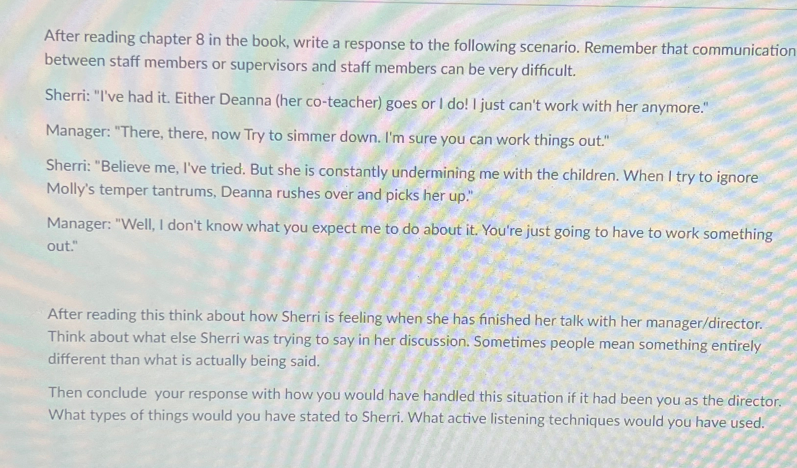 Solved After reading chapter 8 ﻿in the book, write a | Chegg.com