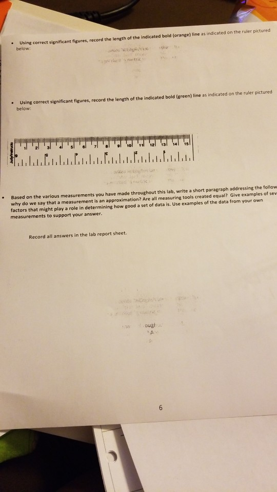 Using correct significant figures, record the length | Chegg.com