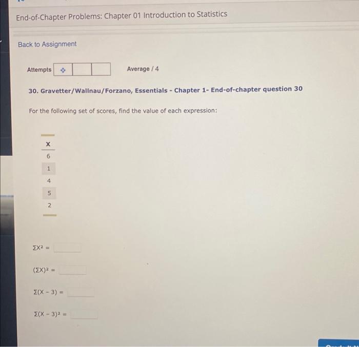 Solved 30. Gravetter/Walinau/Forzano, Essentials - Chapter | Chegg.com
