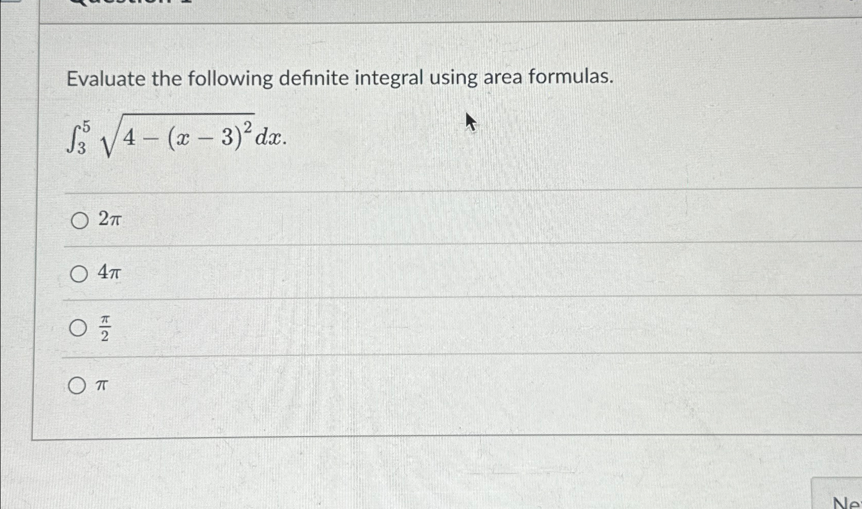 Solved Evaluate the following definite integral using area | Chegg.com