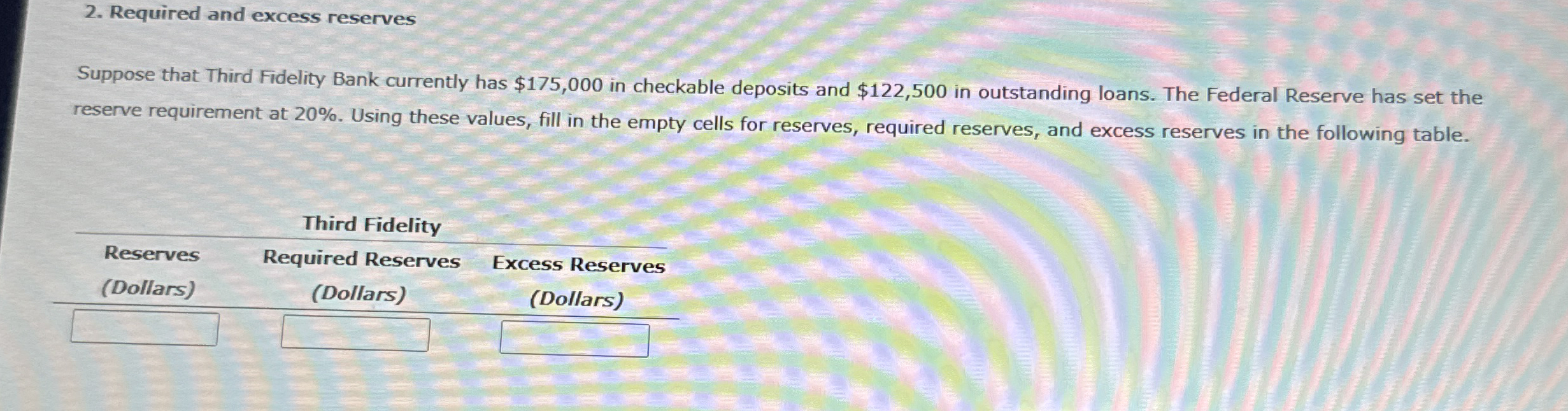 Solved Required and excess reservesSuppose that Third | Chegg.com