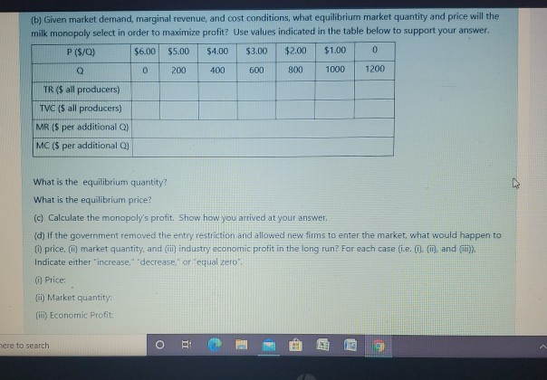 Solved Suppose that existing milk producers band together | Chegg.com