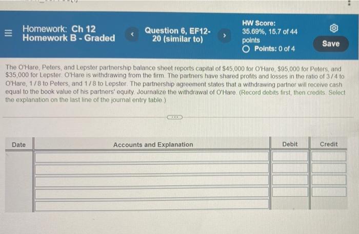 Solved . Homework: Ch 12 Homework B - Graded Question 6, | Chegg.com