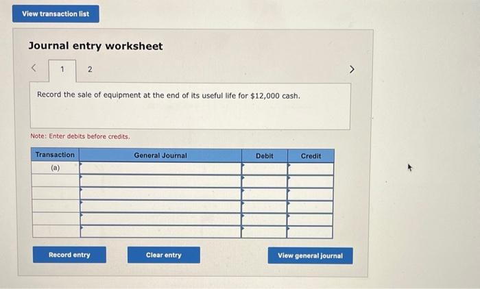 Solved Tableau DA 8-2: Exercise, Straight-line depreciation | Chegg.com