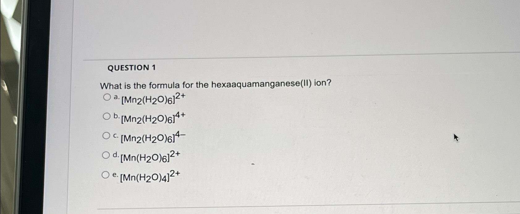 Solved QUESTION 1What is the formula for the | Chegg.com