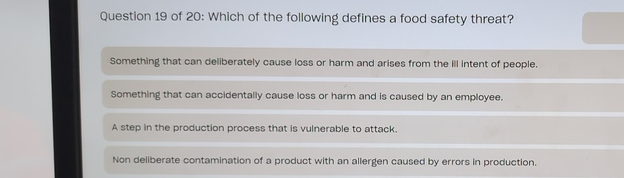 Solved Question 19 ﻿of 20: Which of the following defines a | Chegg.com