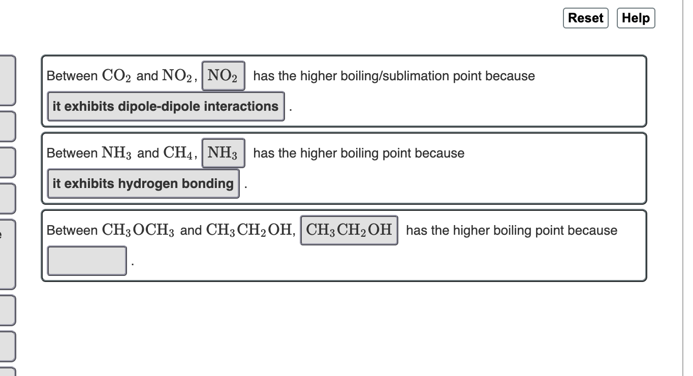 Solved Between CO2 ﻿and NO2,NO2 ﻿has the higher | Chegg.com