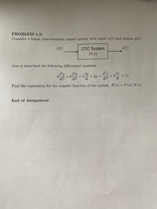 Solved Problem 13 Consider A Linear Time Invariant Causal 0493