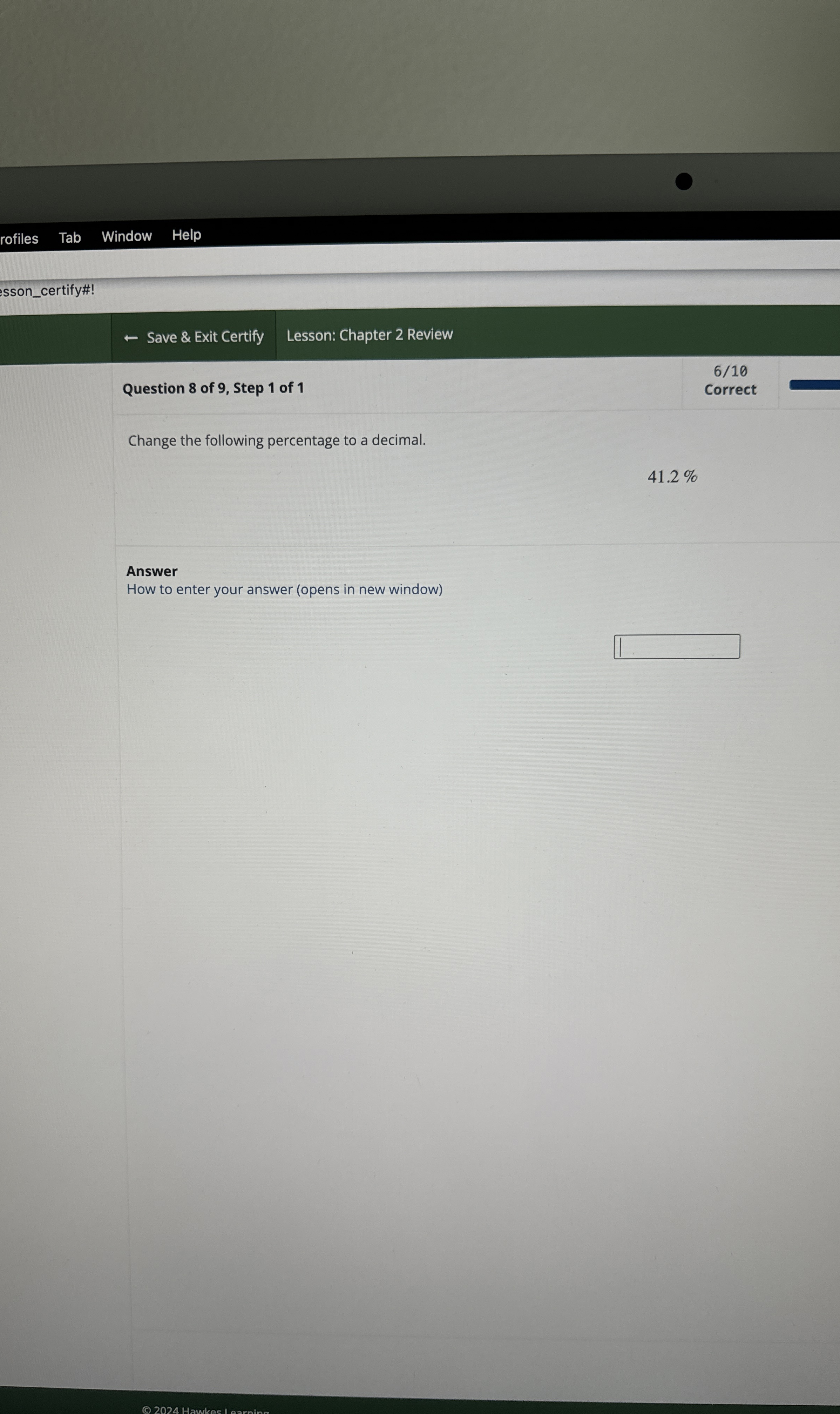 Solved rofilesTabWindowHelpsson_certify#!Save & Exit | Chegg.com