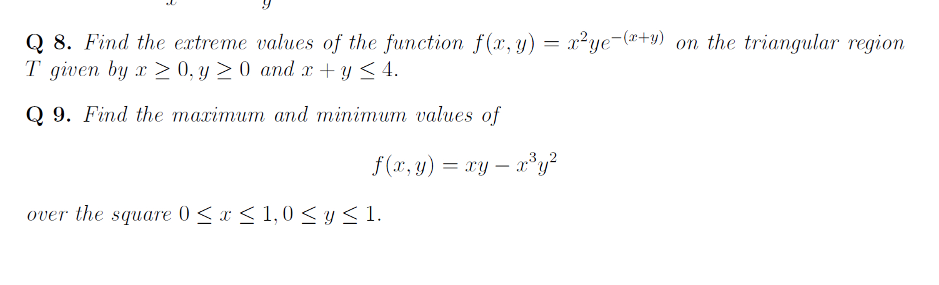 Solved Q 8. ﻿Find the extreme values of the function | Chegg.com