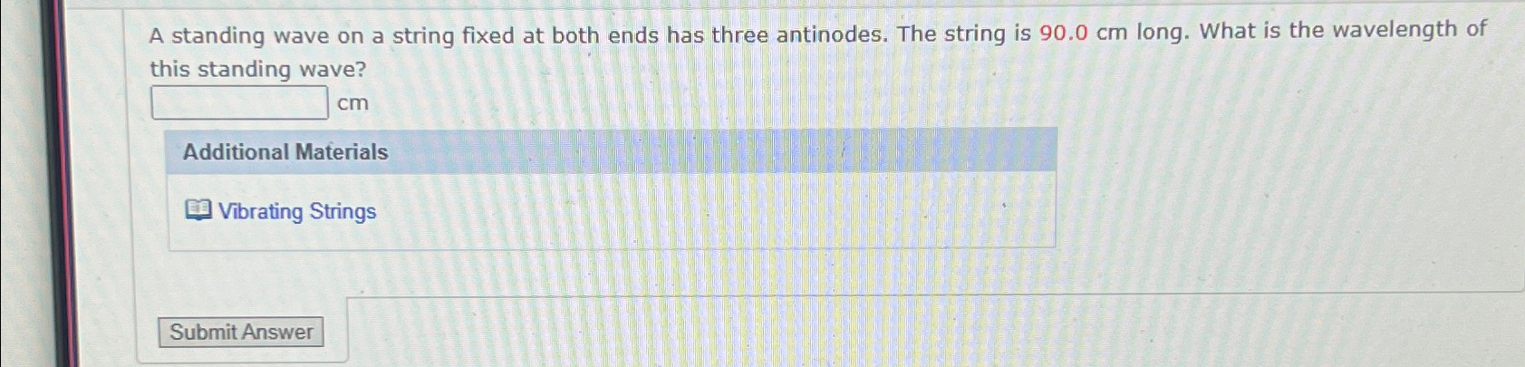 Solved A standing wave on a string fixed at both ends has | Chegg.com