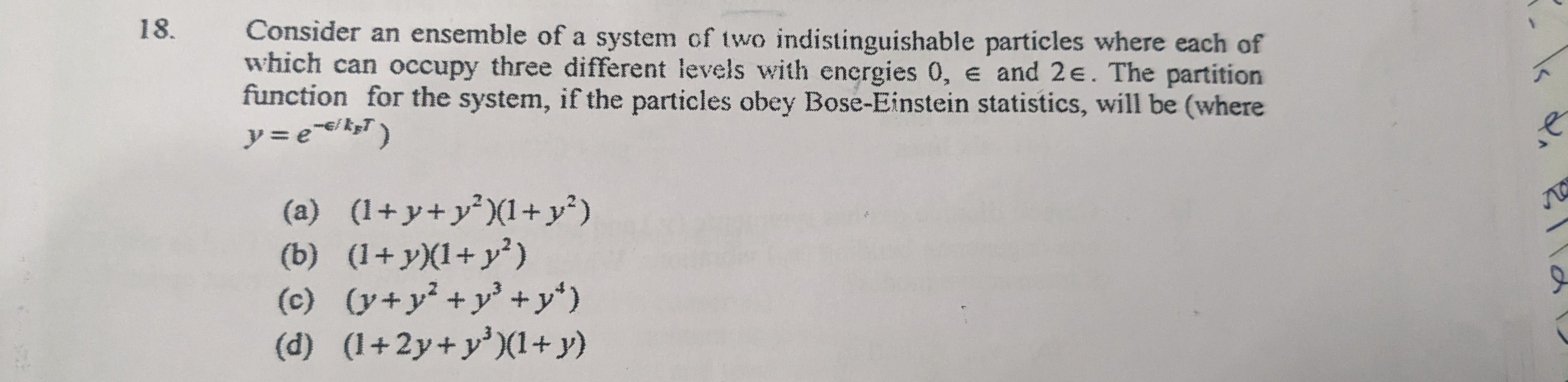 Solved Consider an ensemble of a system of two | Chegg.com