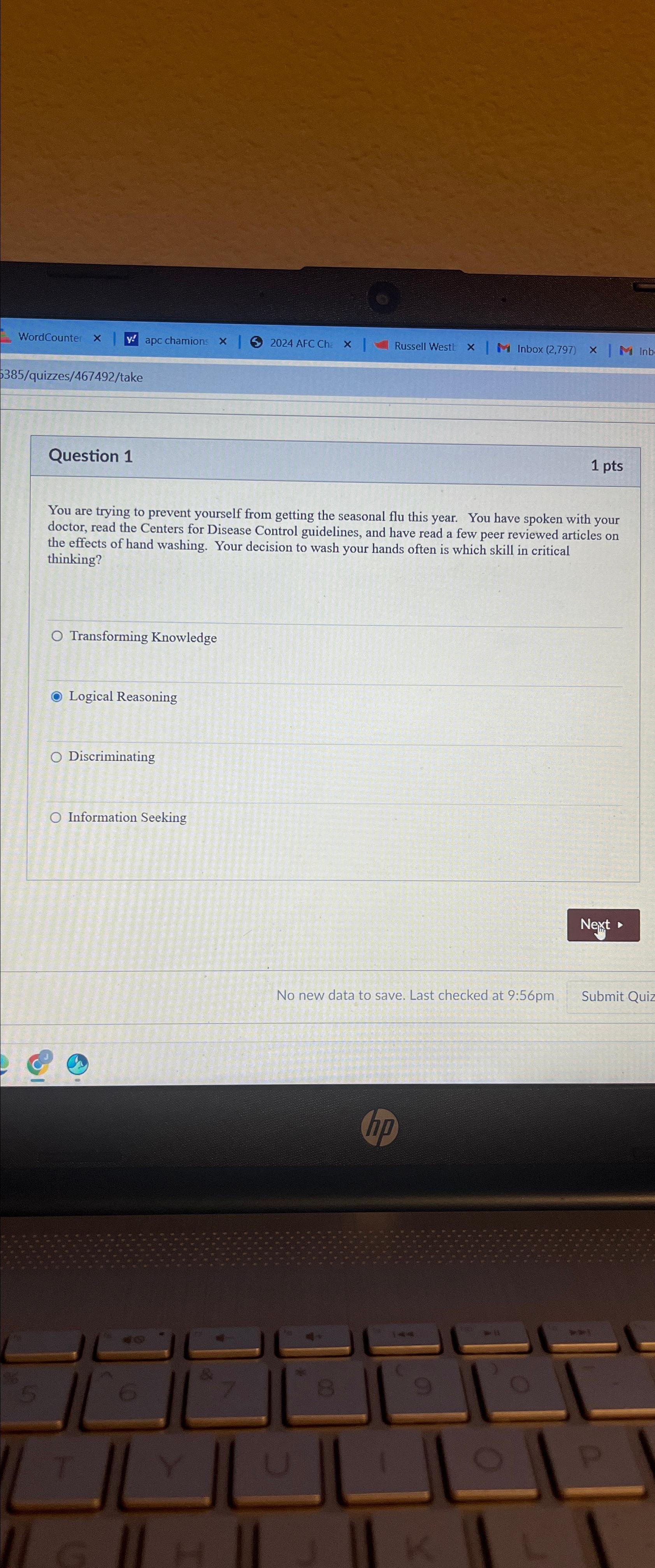 Solved Question 1\\n1pts\\nYou are trying to prevent | Chegg.com