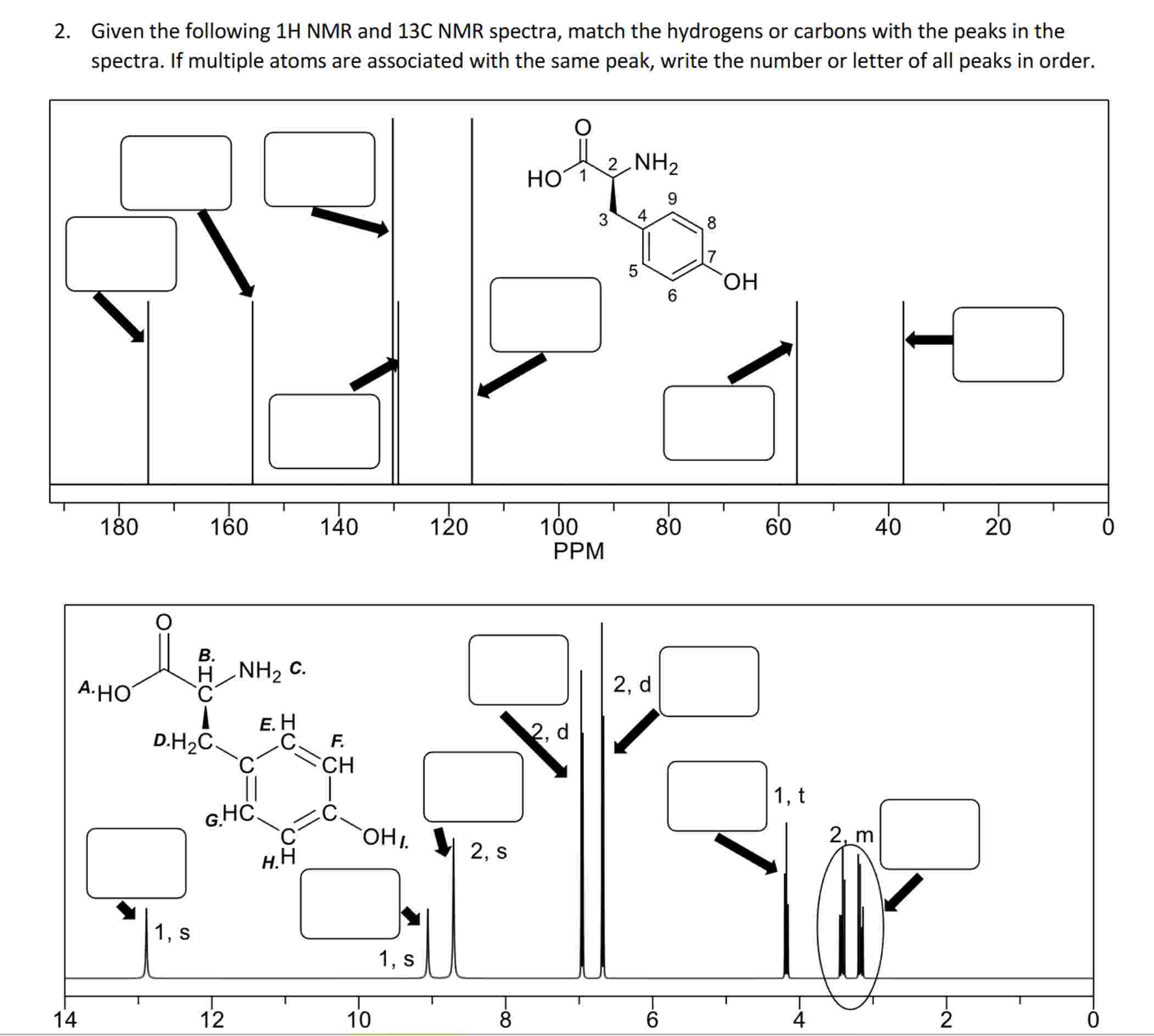 Solved 2. ﻿Given the following 1 ﻿H NMR and 13 ﻿C NMR | Chegg.com