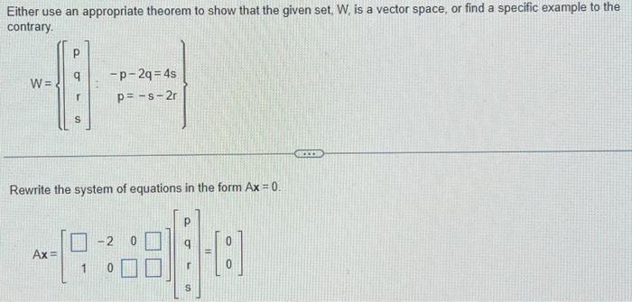 Solved Either use an appropriate theorem to show that the | Chegg.com