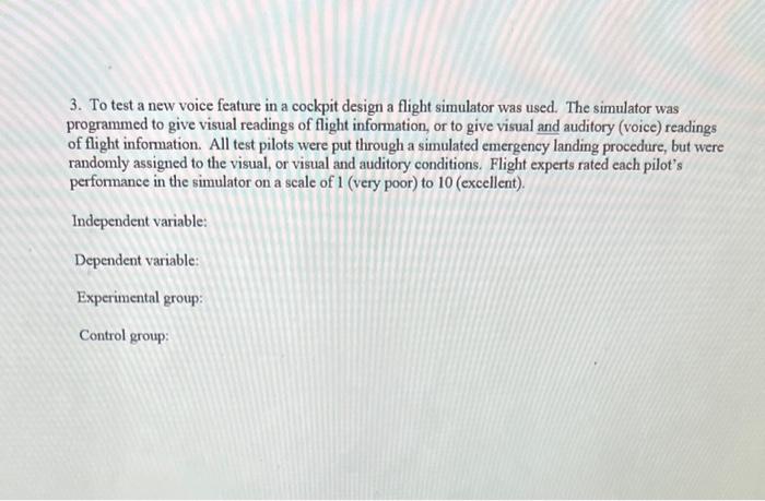 Solved Identify the independent variable, dependent | Chegg.com