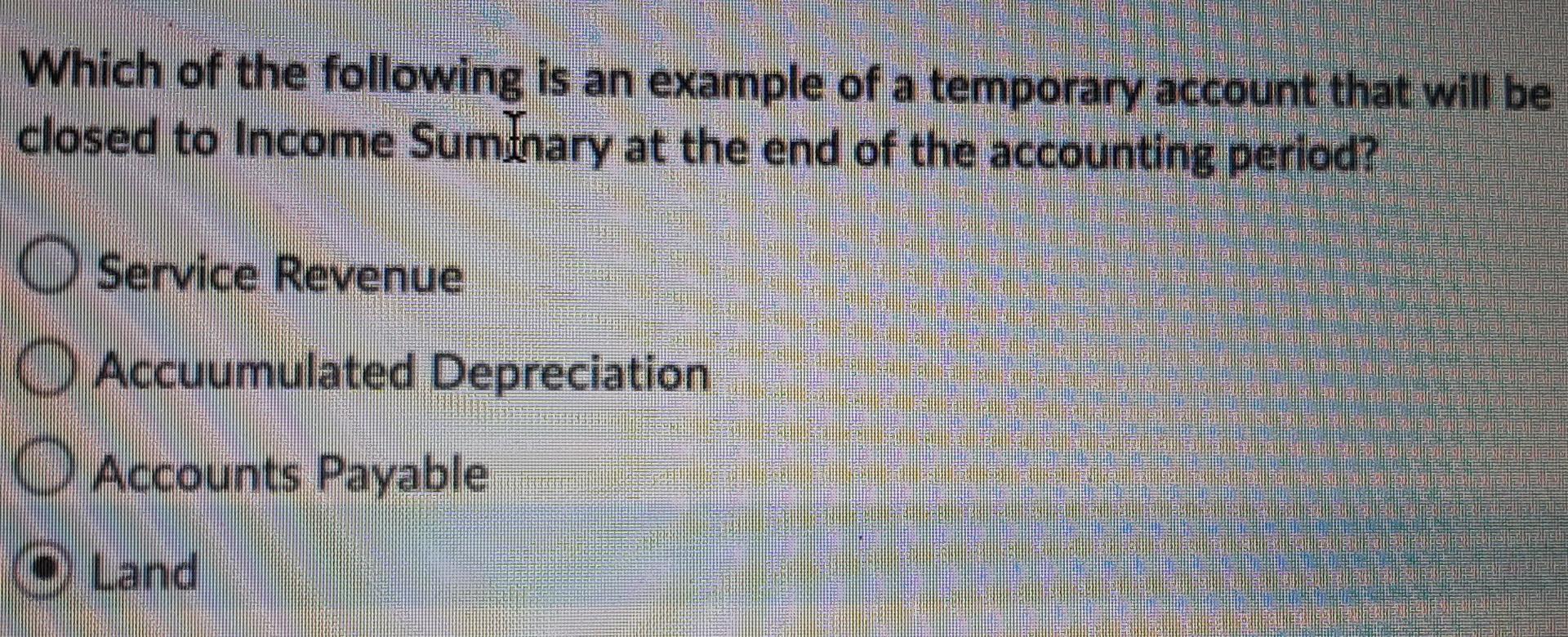 Solved Which of the following is an example of a temporary | Chegg.com