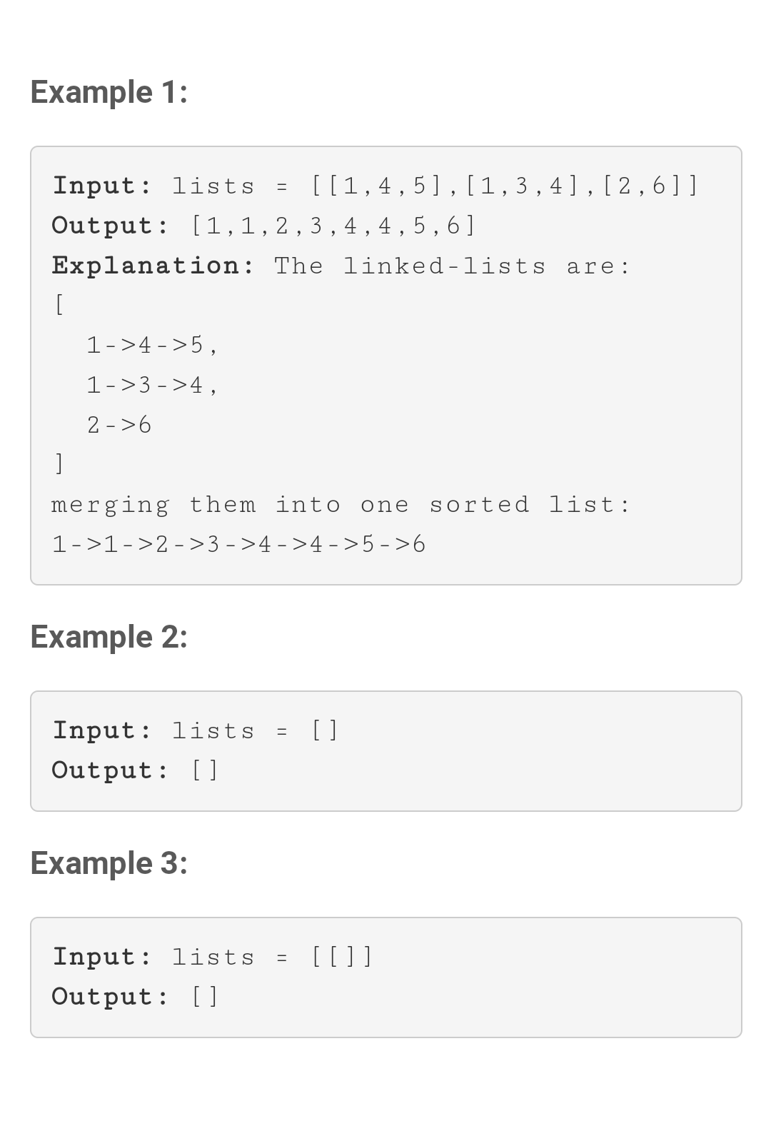 Solved Problem Merge K Sorted Lists You Are Given An Array