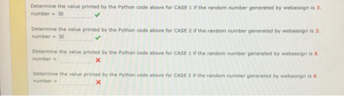Solved determine the value printed by the Python code above | Chegg.com