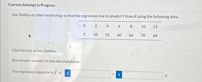 Solved Current Attempt in Progress Use StatKey or other | Chegg.com