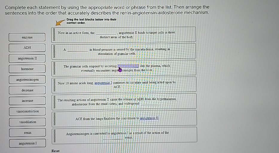 Solved Complete each statement by using the appropriate word | Chegg.com