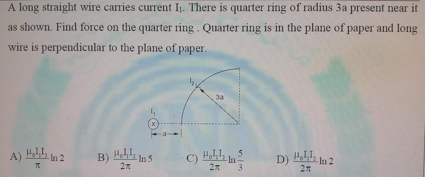Solved A long straight wire carries current I1. ﻿There is | Chegg.com