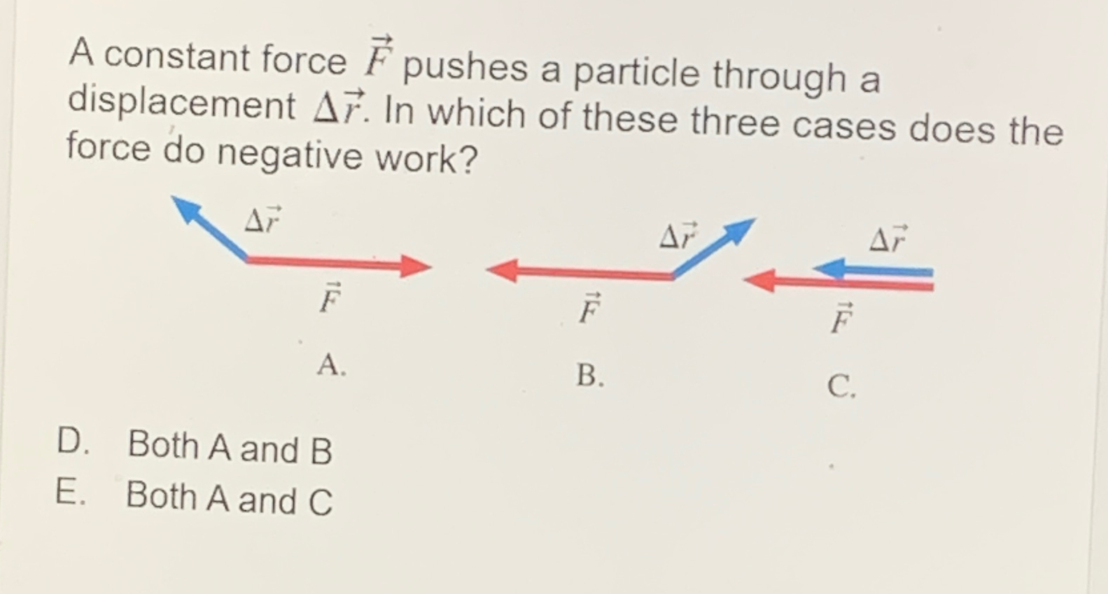 Solved A constant force vec(F) ﻿pushes a particle through a | Chegg.com