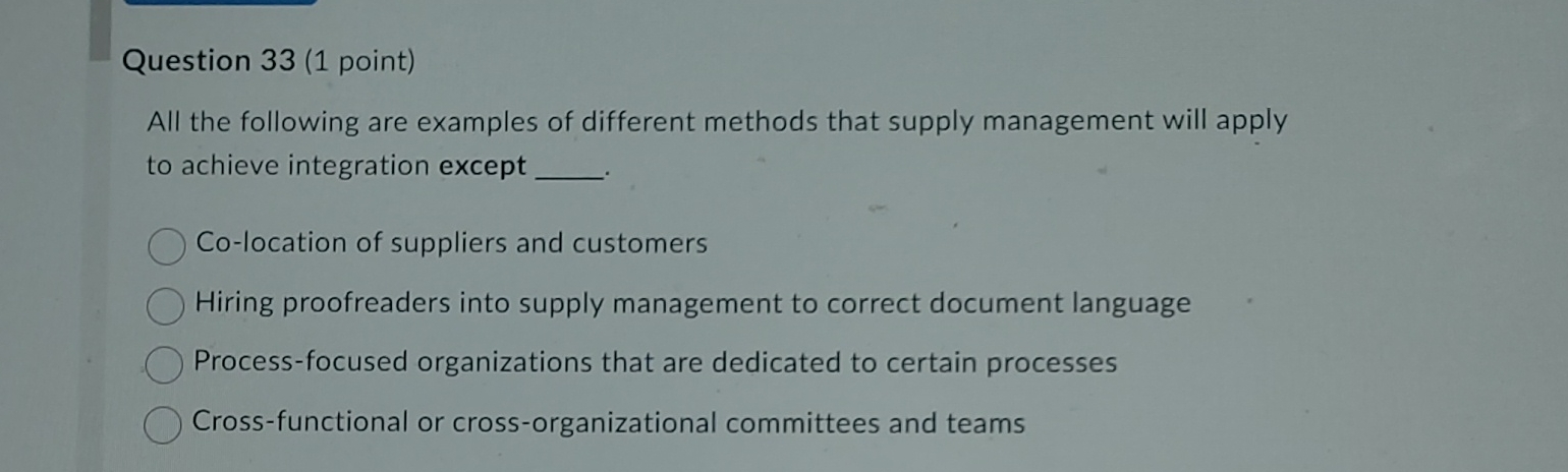 Solved Question 33 (1 ﻿point)All the following are examples | Chegg.com