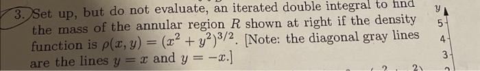 Solved YA 3. Set up, but do not evaluate, an iterated double | Chegg.com