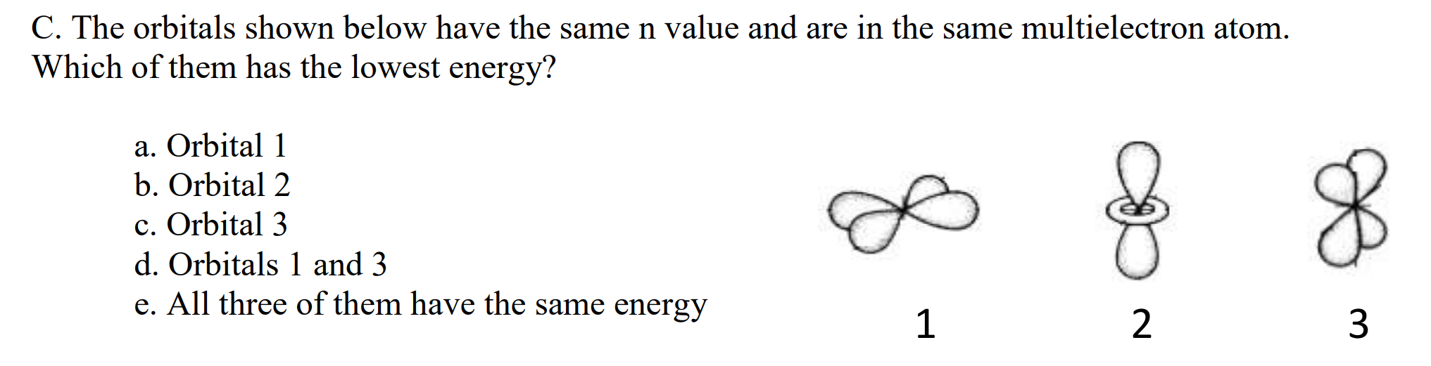 Solved The orbitals shown below have the same n value and | Chegg.com