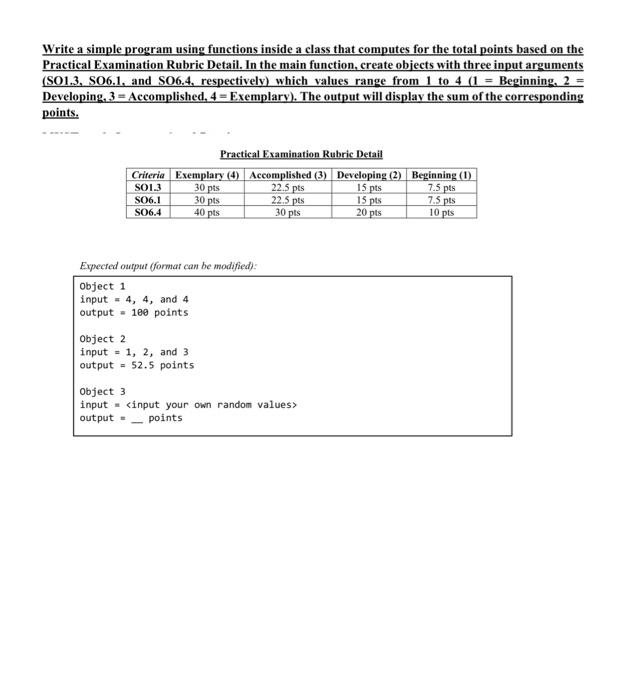 Solved Write A Simple Program Using Functions Inside A Class 