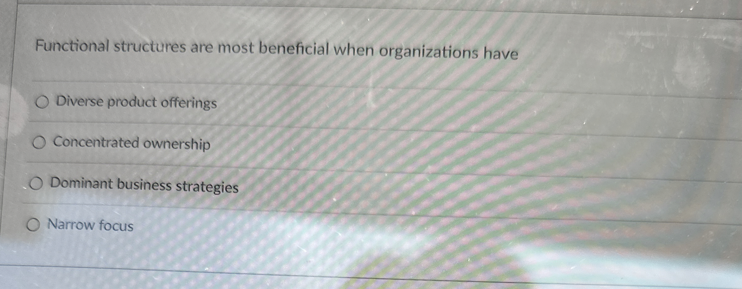 Solved Functional structures are most beneficial when | Chegg.com