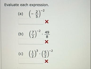 Solved Evaluate each | Chegg.com