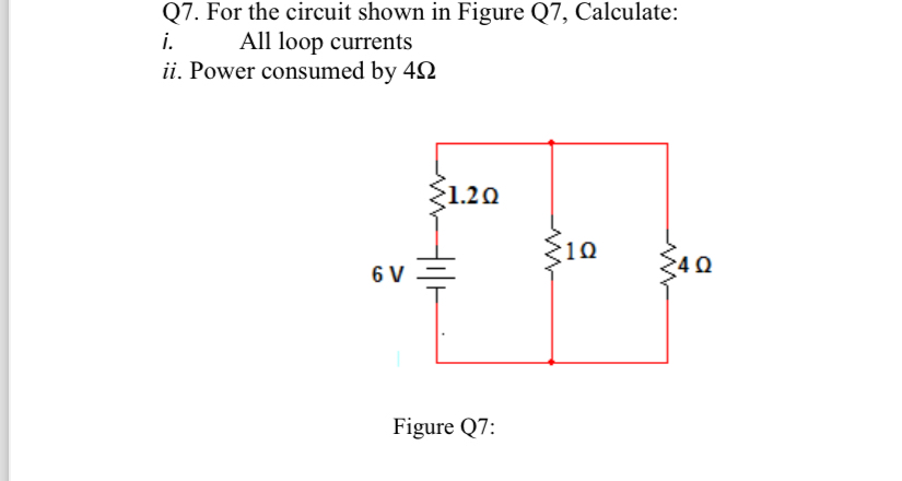 Solved Q7. ﻿For the circuit shown in Figure Q7, | Chegg.com