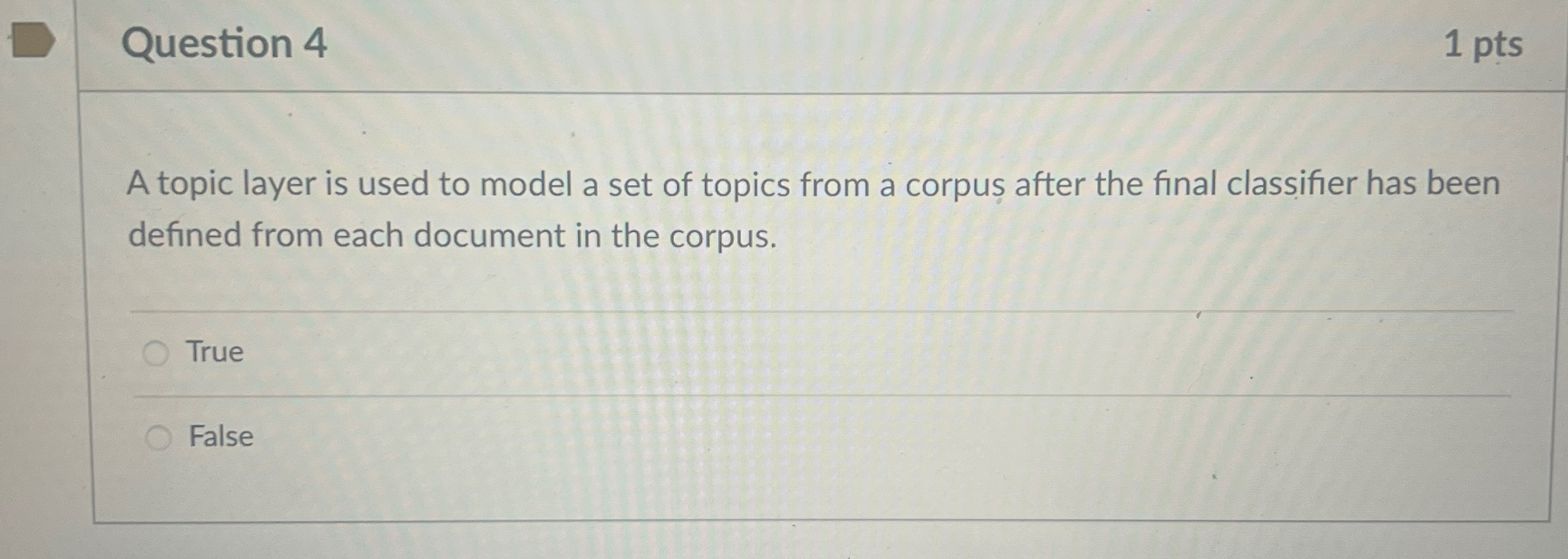 Solved Question 41 ﻿ptsA topic layer is used to model a set | Chegg.com
