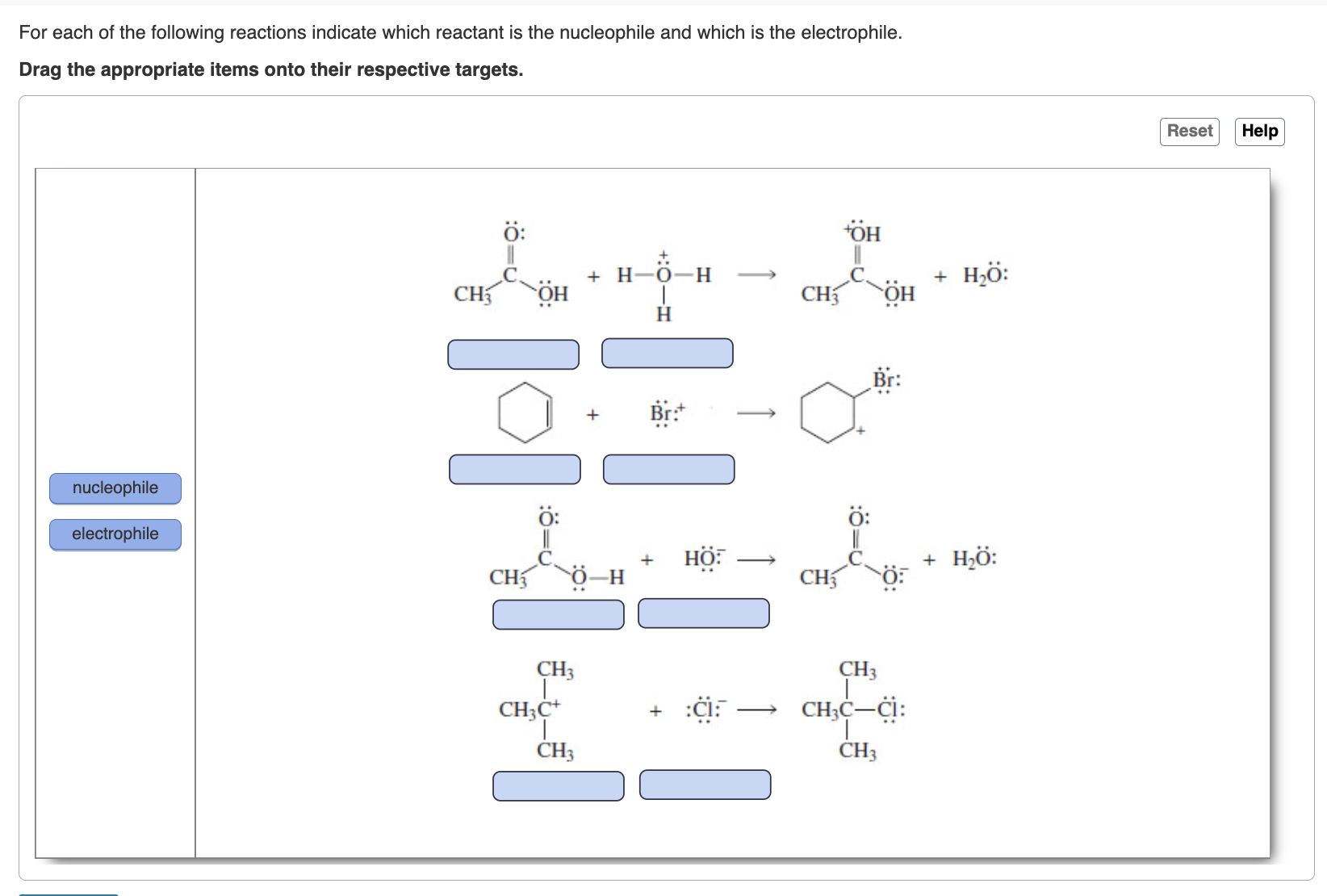 For each of the following reactions indicate which | Chegg.com