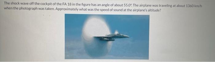 Solved The shock wave off the cockpit of the FA 18 in the | Chegg.com