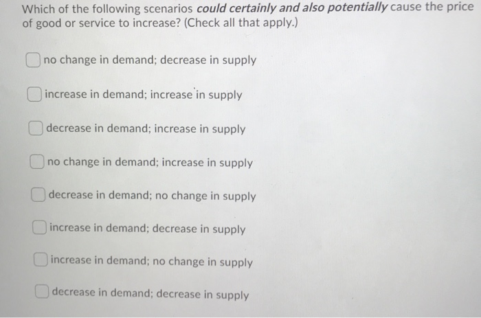 Solved Which of the following scenarios could certainly and | Chegg.com