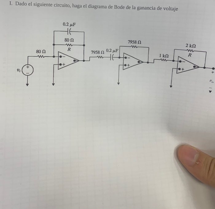 Solved I. Dado el siguiente circuito, haga el diagrama de | Chegg.com