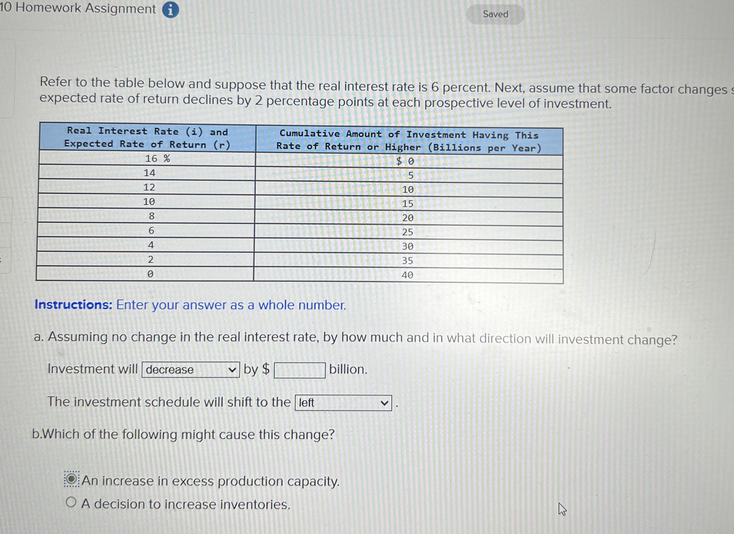 Solved 10 ﻿Homework AssignmentiSavedRefer to the table below | Chegg.com
