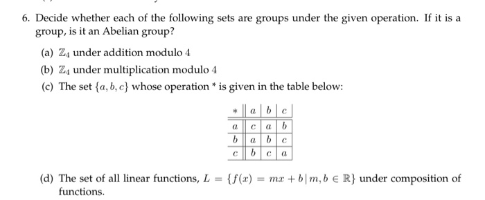 Solved 6. Decide whether each of the following sets are | Chegg.com