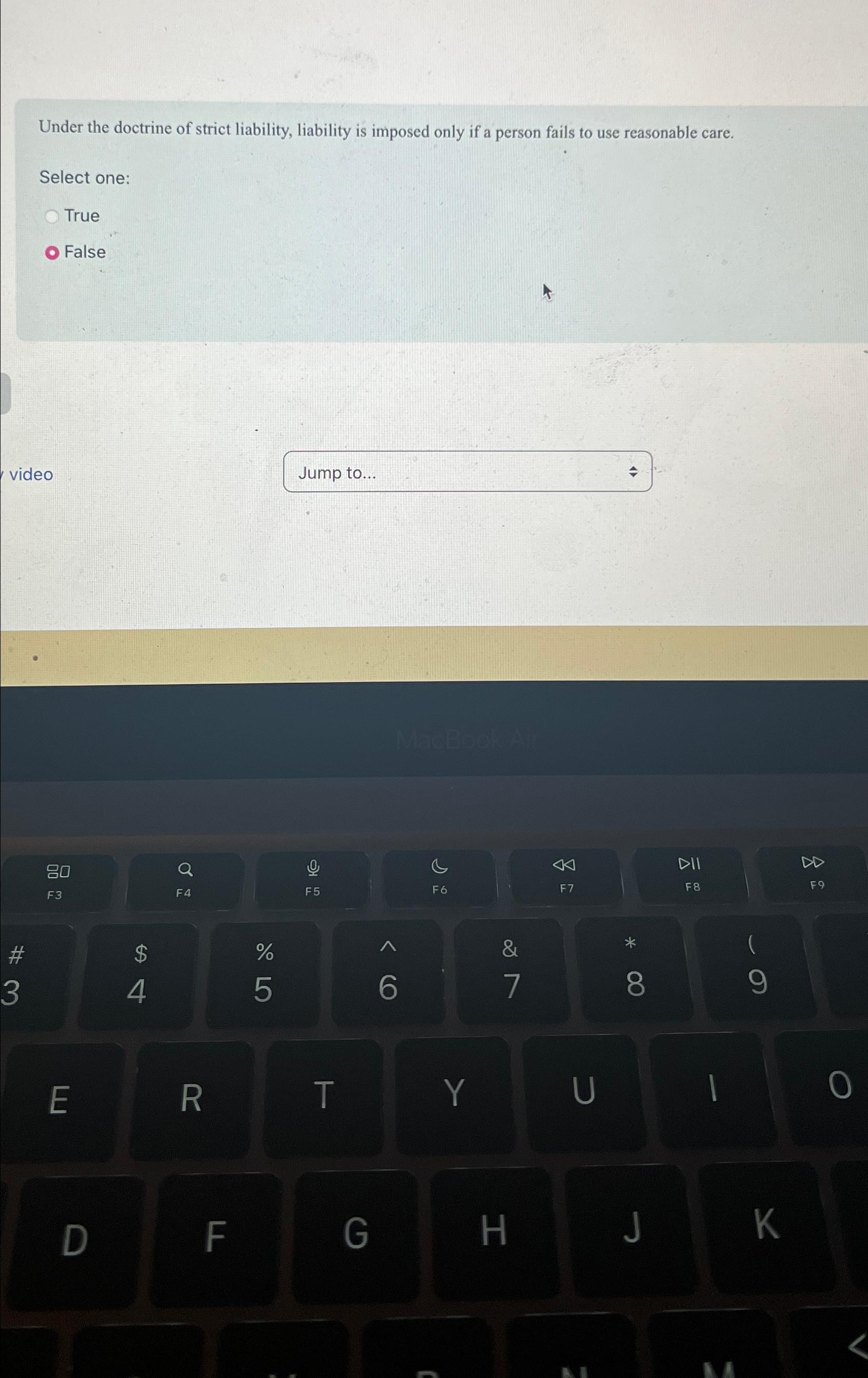 Solved Under the doctrine of strict liability, liability is | Chegg.com
