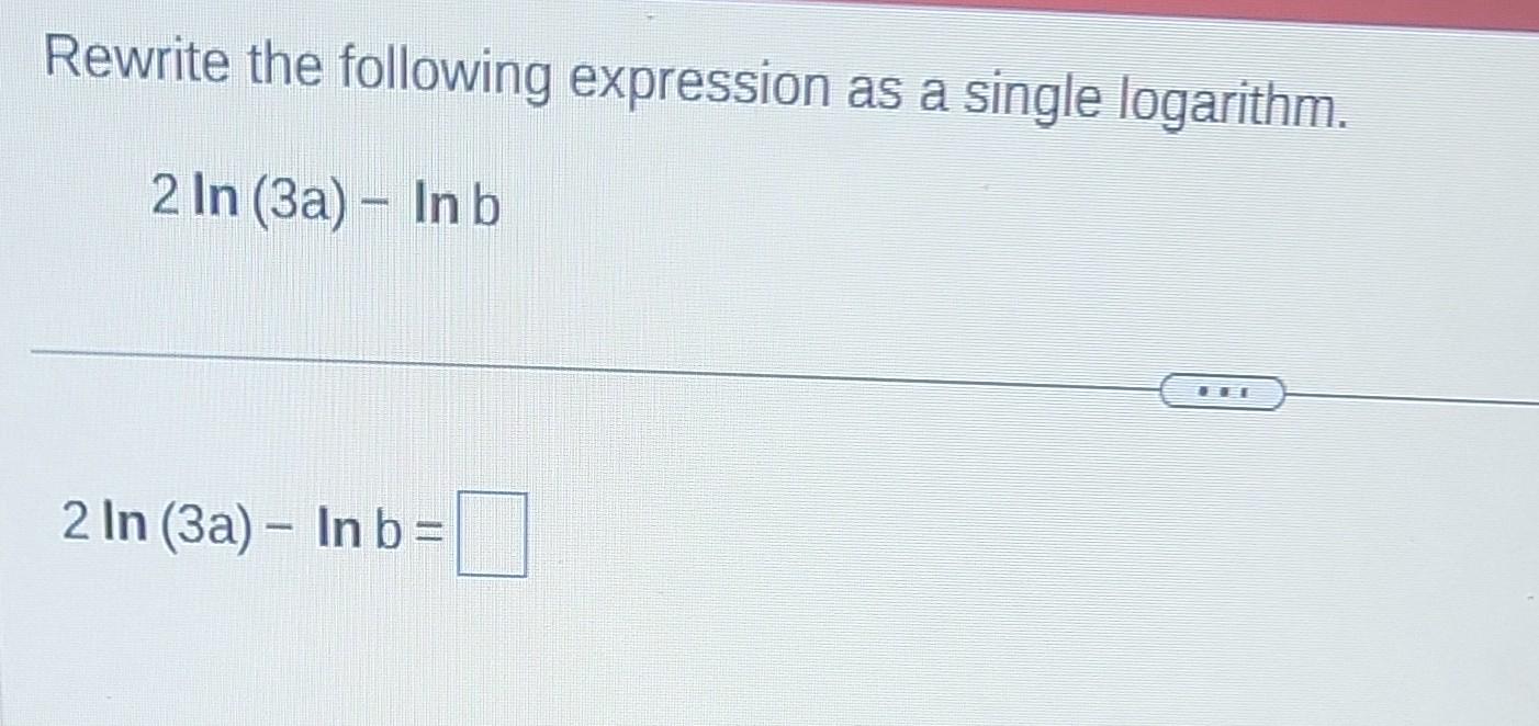 Solved Rewrite the following expression as a single | Chegg.com